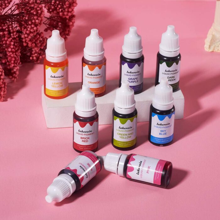 Lakerain Liquid Pigment 12 Colors Set, Liquid Color for Making Lip ...